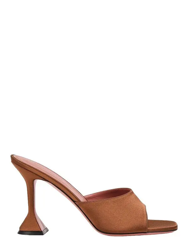 Amina Muaddi Lupita Satin Mules - Brown