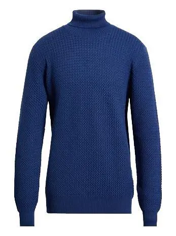 GRAN SASSO Cable-knit Virgin Wool Turtleneck - Navy