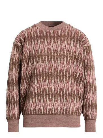 Emporio Armani Sweater In Mohair And Wool Blend - Brown