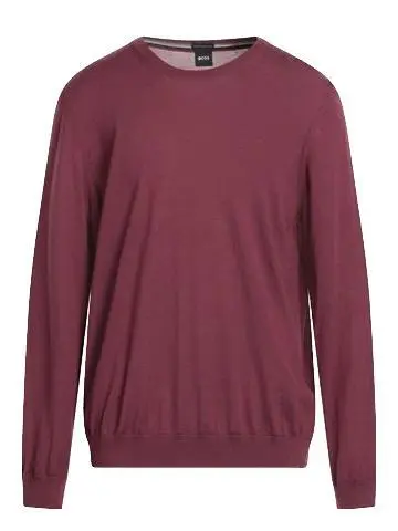 Hugo Boss Virgin Wool Crewneck Sweater - Purple