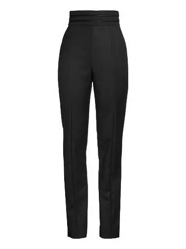Pinko Straight-leg Pants With Satin Trims - Black