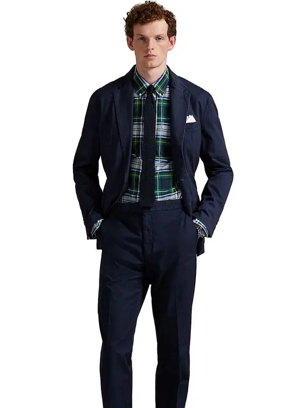 Ralph Lauren Stretch Cotton Suit Trousers - Newport Navy