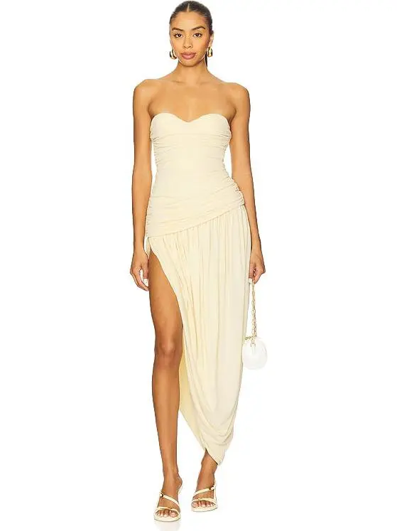 Magda Butrym Ruched Dress - Cream