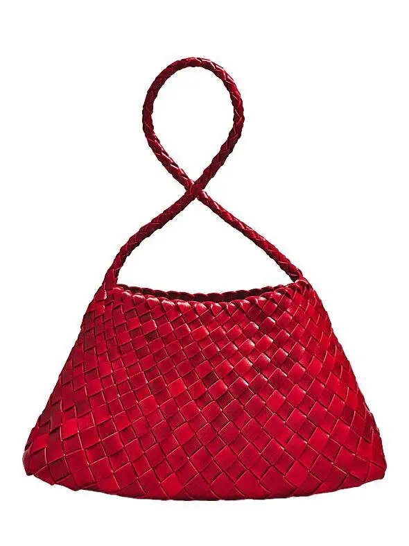 Anthropologie Calla Woven Shoulder Bag - Red