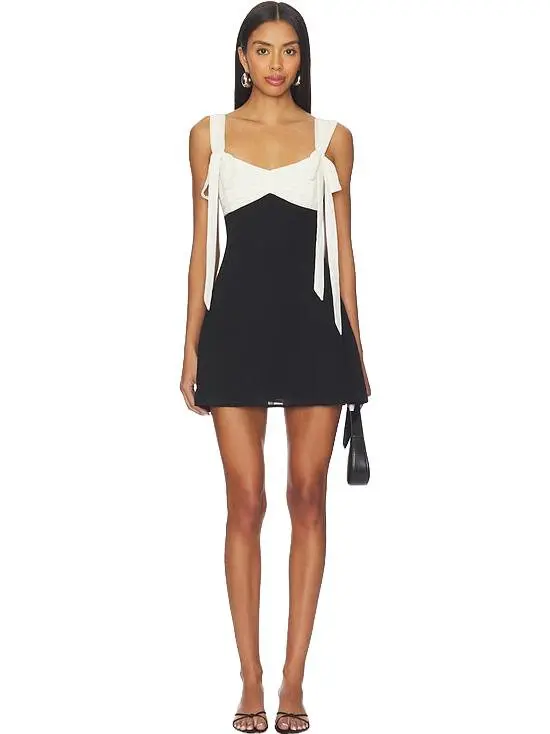 MORE TO COME Monica Mini Dress - Black & White