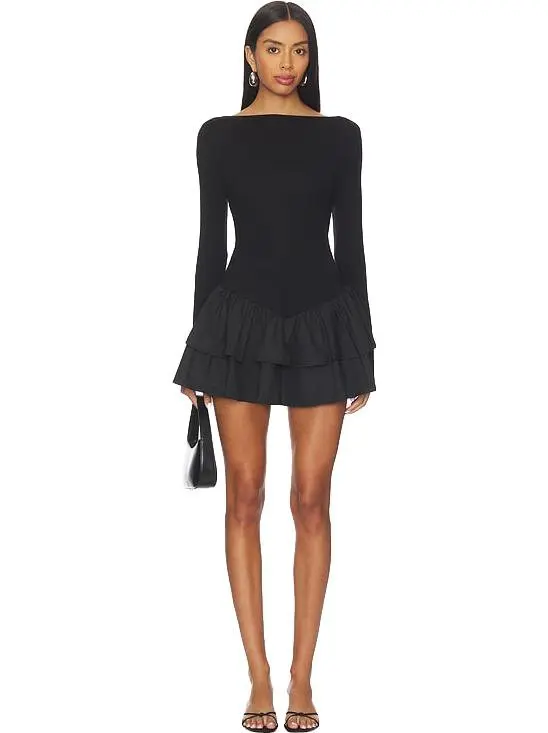 MORE TO COME Sabreen Mini Dress - Black