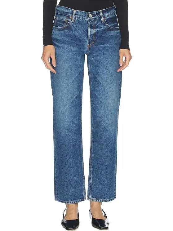 Moussy Vintage Philadelphia Straight Jeans - Blue