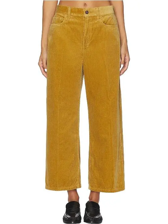 Polo Ralph Lauren Corduroy Wide-leg Cropped Pant - Tan