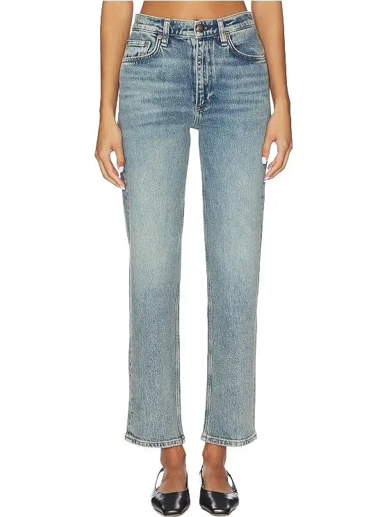 Rag & Bone Harlow Mid-rise Ankle Straight Jeans - Amity