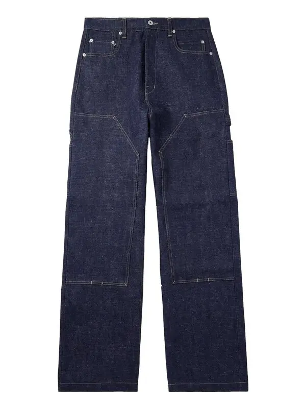 Rick Owens Wide-leg Double-knee Jeans - Blue