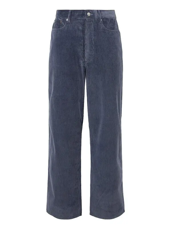 Paul Smith Straight-leg Cotton-corduroy Trousers - Blue