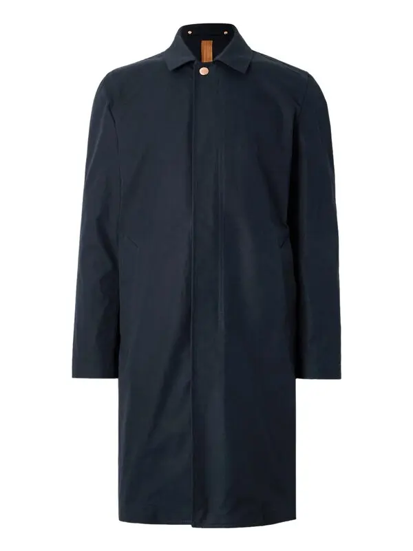 Private White V.c. Jack's Mac Cotton Coat - Blue