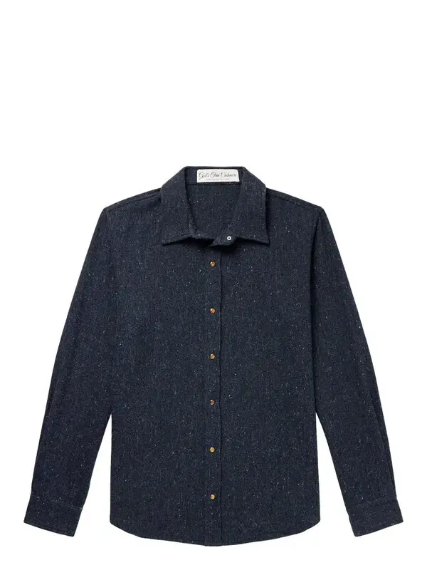 GOD'S TRUE CASHMERE Cashmere And Wool-blend Shirt - Blue