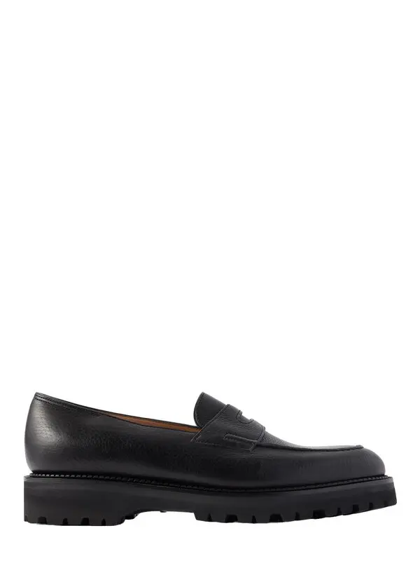 John Lobb Lopez New Standard Leather Penny Loafers - Black
