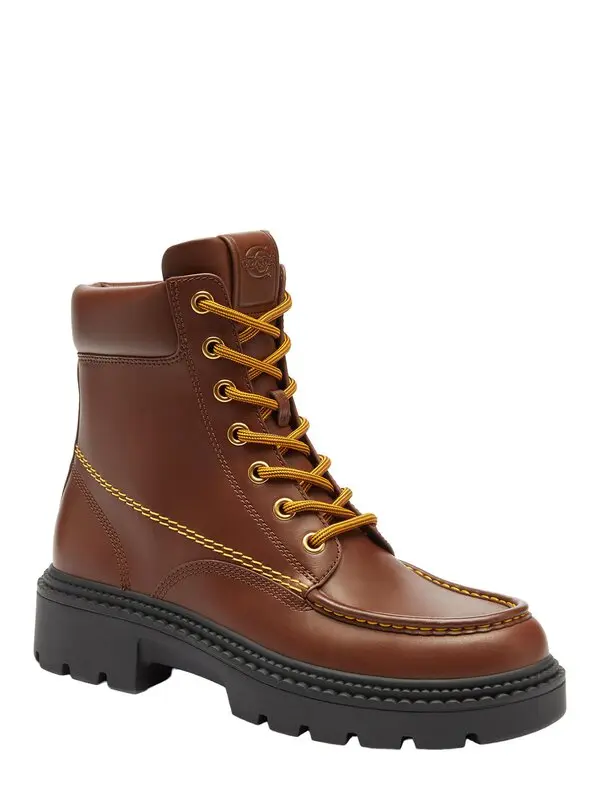 Coach Lug Sole Boots - Vintage Brown