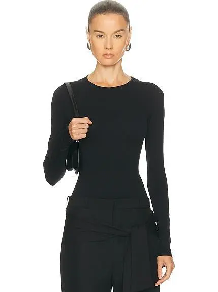 AGOLDE Aura Long Sleeve Bodysuit - Black