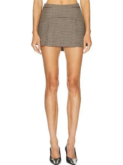 MIMCHIK Archer Skirt - Houndstooth