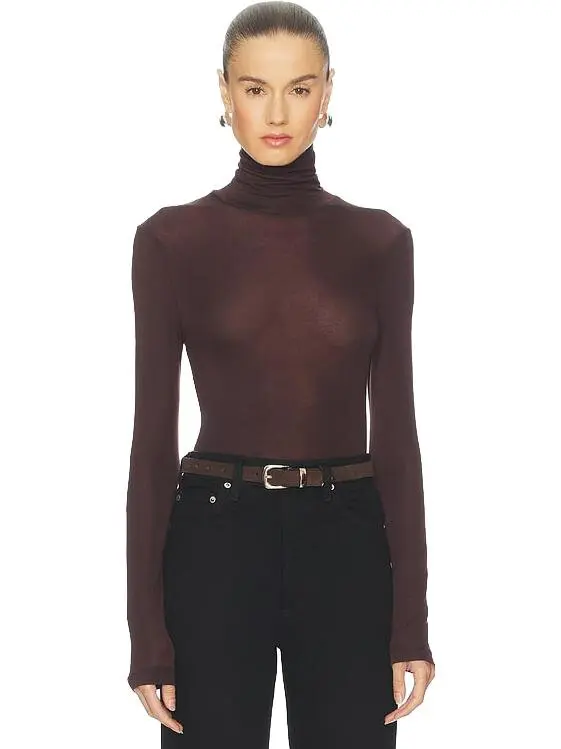 AGOLDE Pascale Turtleneck - Brown