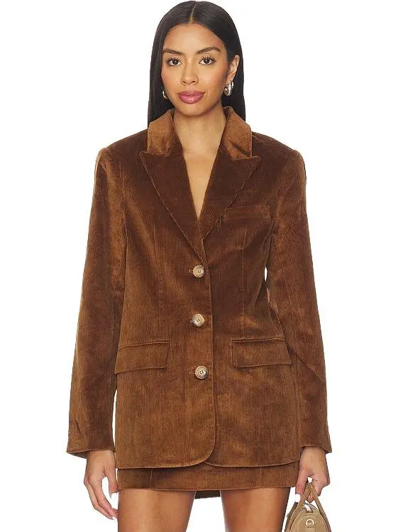 Astr The Label Boyfriend Blazer - Brown