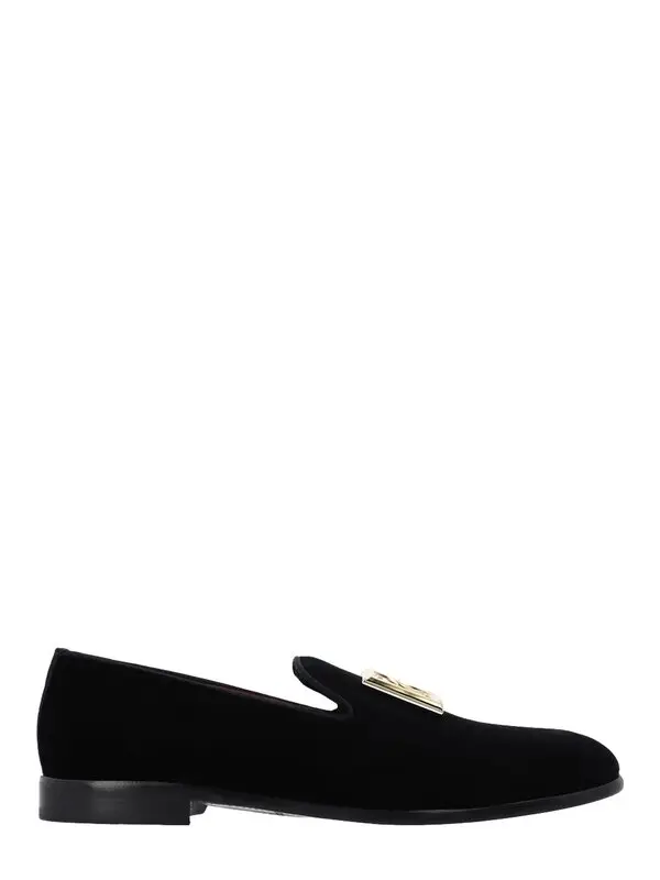 Dolce & Gabbana Leonardo Velvet Loafers - Black