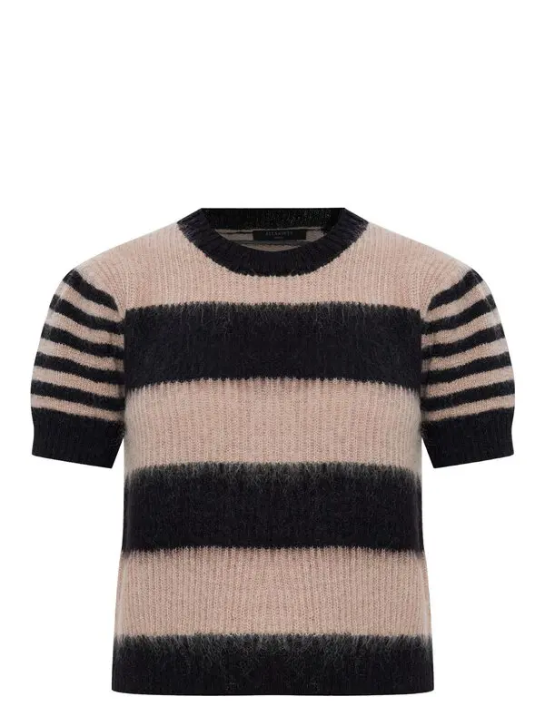 ALLSAINTS Clem Striped Sweater - Beige
