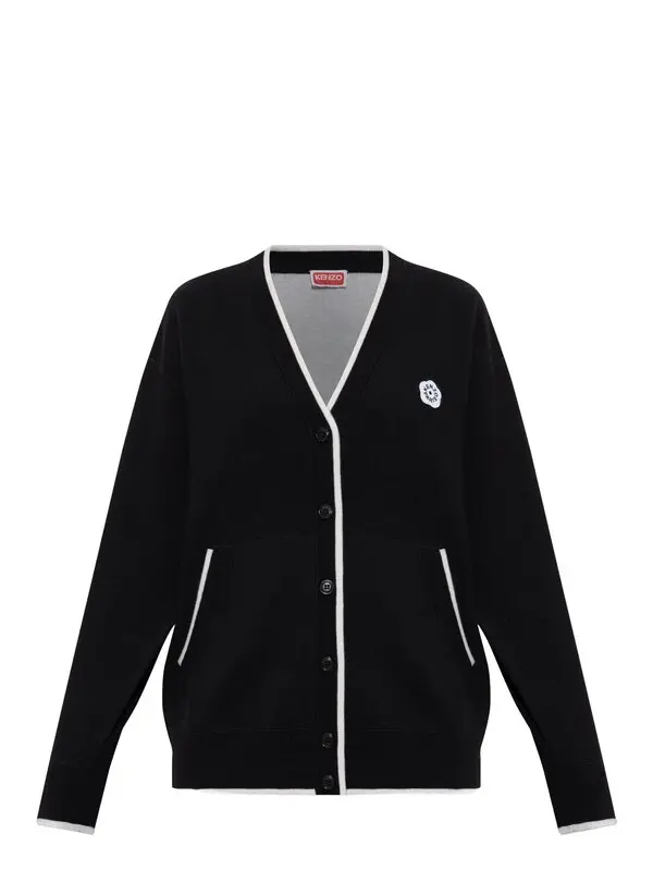 Kenzo Logo Cardigan - Black