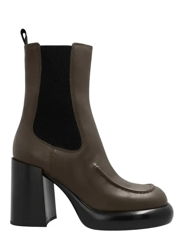 Burberry Chelsea Heeled Ankle Boots - Green