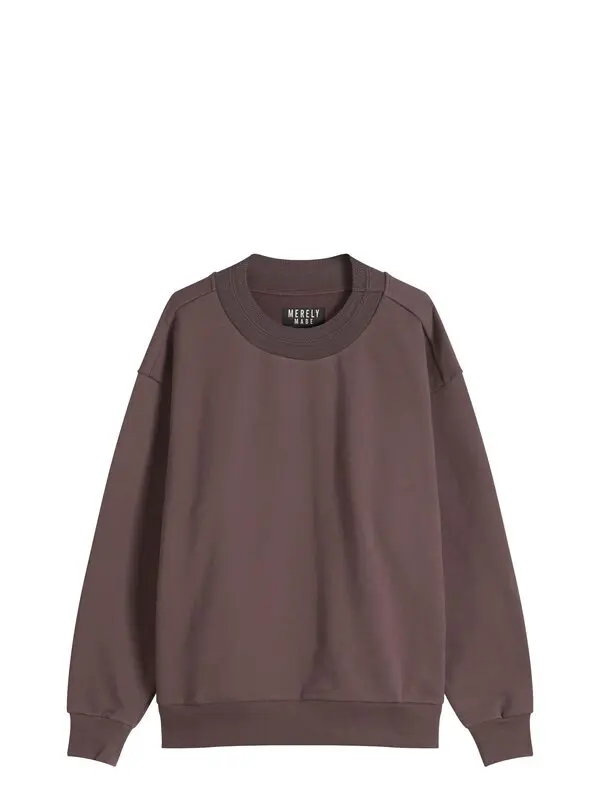 MERELY MADE Wide Ribbed Sweatshirt - Brown