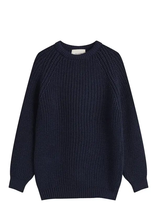 CAFÉ MOUNTAIN Holmes Raglan Knit - Deep Navy
