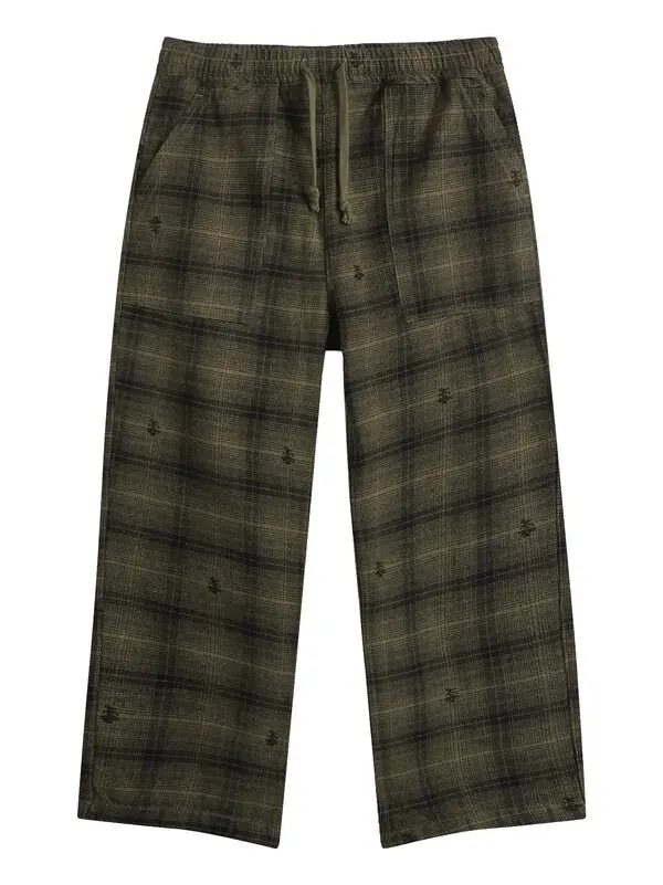 SERVICE WORKS Thistle Plaid Chef Pants - Olive
