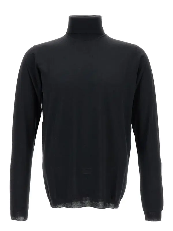 GOES BOTANICAL Maglia Collo Alto In Lana Extrafine - Nero