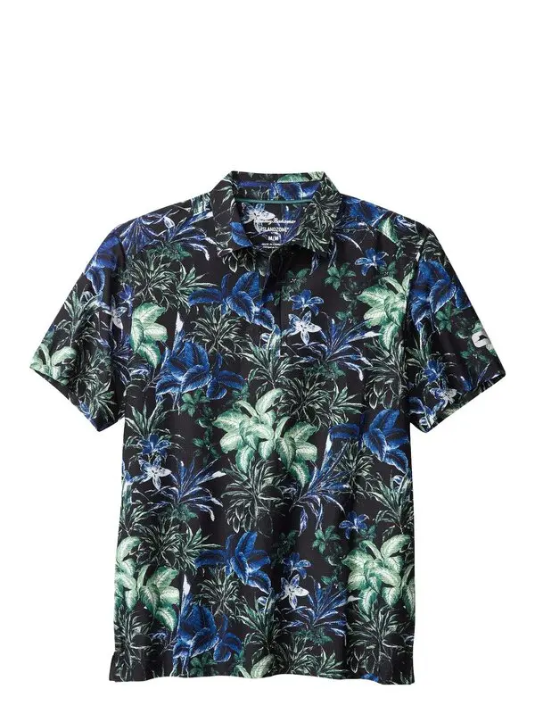Tommy Bahama Pebble Coast Canopy Floral Islandzone® Polo - Black