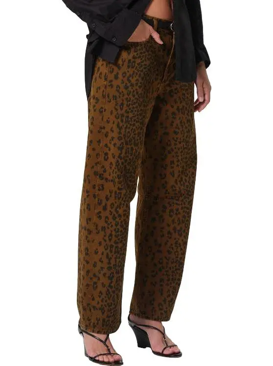 Citizens Of Humanity Miro High-waist Barrel Jeans - Sepia Cheetah