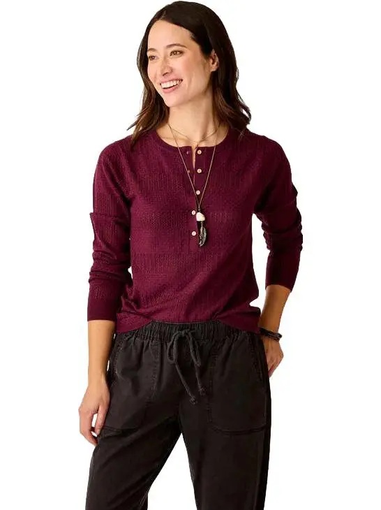 CAVE DESIGNS Amara Pointelle Sweater - Nirvana