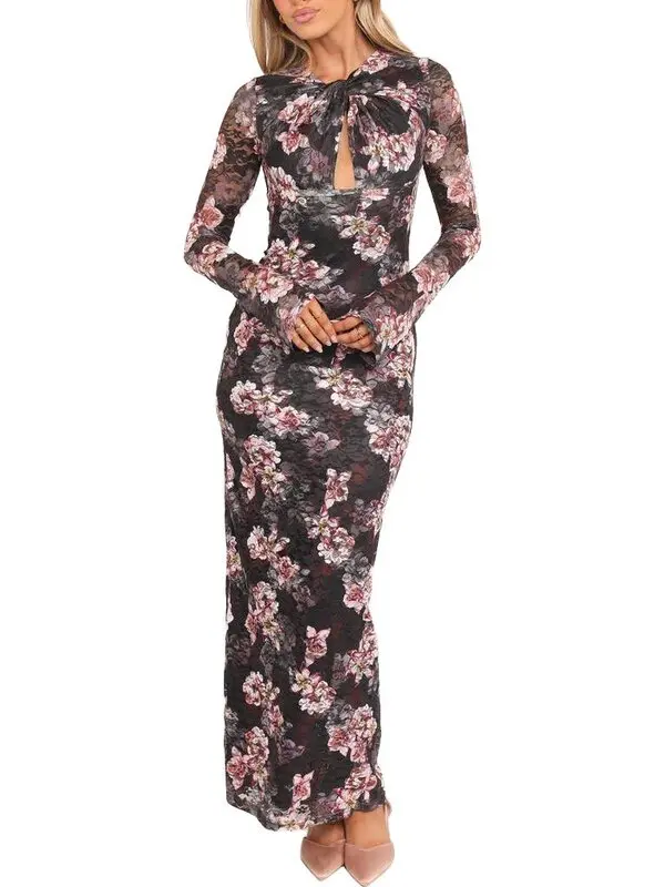 PETAL & PUP Trilby Long Sleeve Maxi Dress - Floral Lace