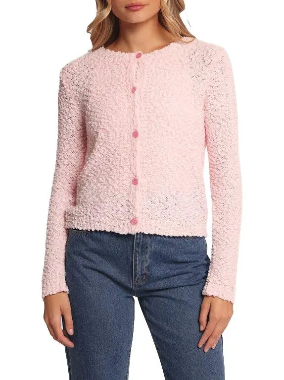 PETAL & PUP Ally Textured Cardigan - Pink