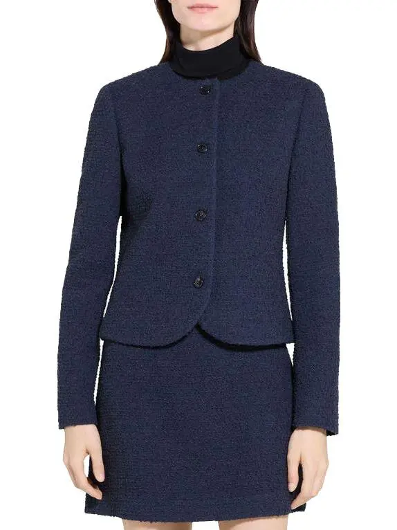 Theory Tweed Jacket - Nocturne Navy
