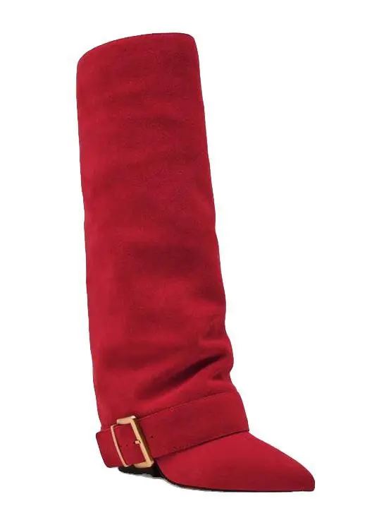 Steve Madden Illuzion Boot - Red Suede