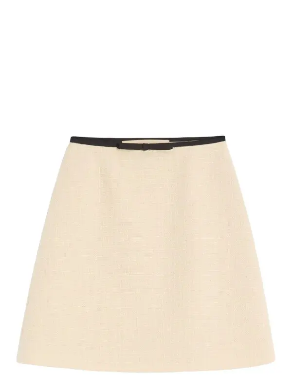 Valentino Garavani Wool-blend Mini Skirt - Beige