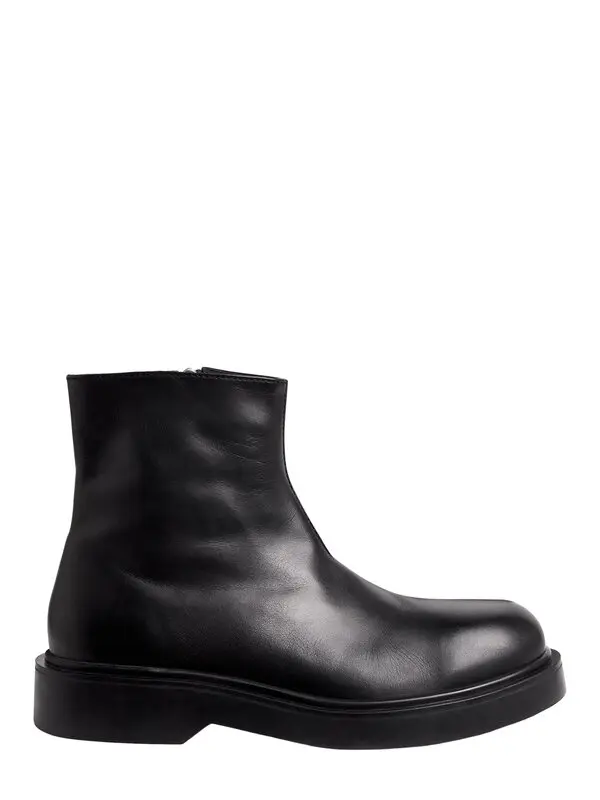Sandro Leather Ankle Boots - Black