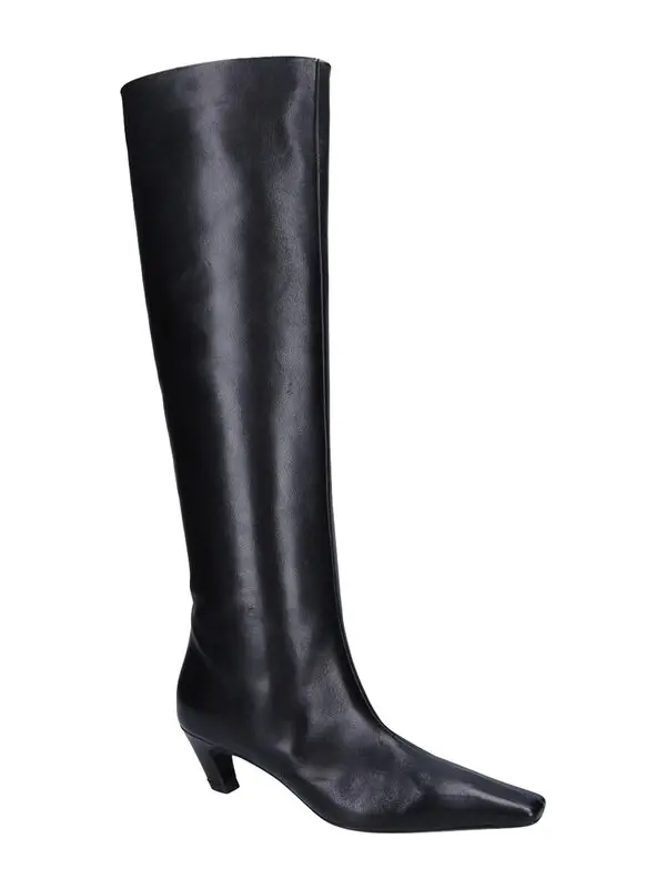 Khaite Leather Davis Knee-high Boots - Black