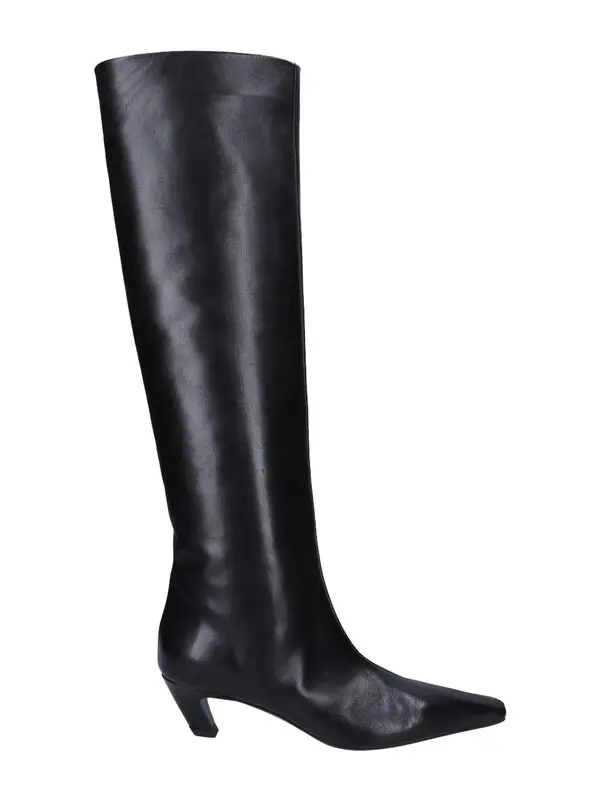 Khaite Leather Davis Knee-high Boots - Black