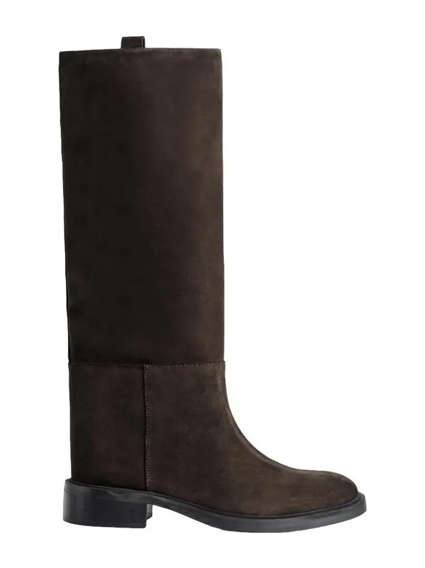 Cos Suede Riding Boots - Brown