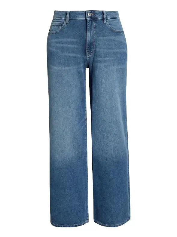 Warp + Weft High-waist Wide-leg Knit Jeans - Day Dreamer