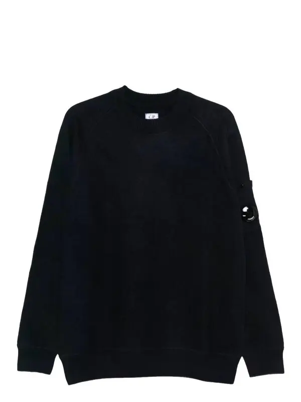 C.P. COMPANY Felted Crew Neck Knit - Blue