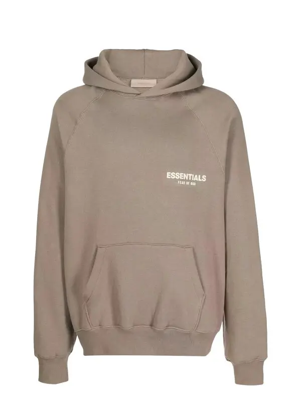 Fear Of God Logo-print Long-sleeve Hoodie - Brown