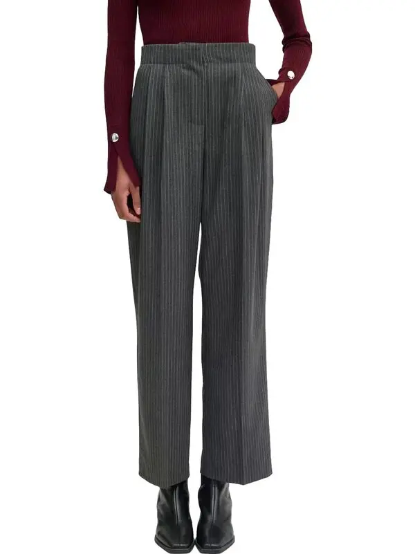 Day Birger Et Mikkelsen Pinstripe Pleated Trousers - Grey