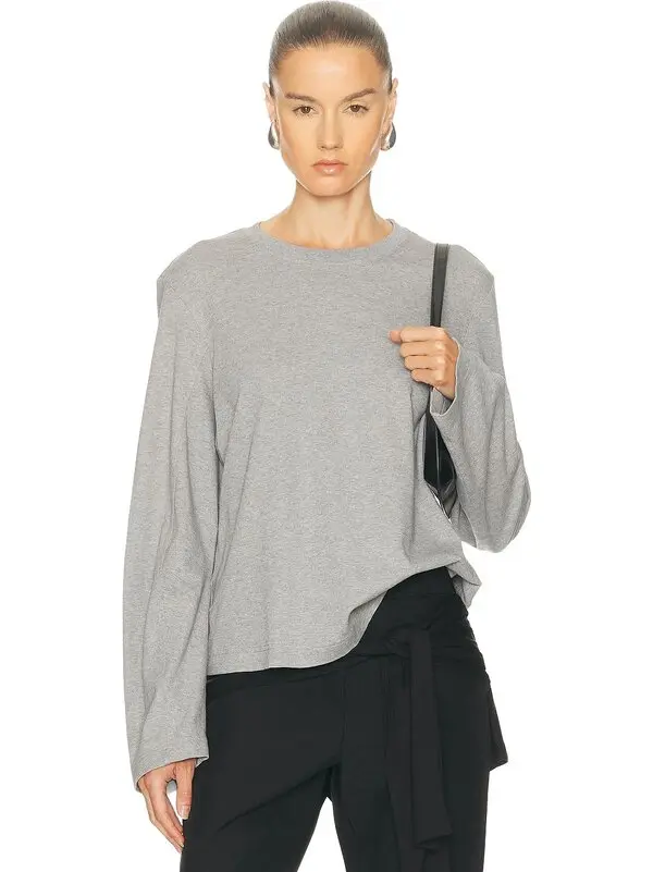 EAVES Lene Long Sleeve Tee - Heather Grey