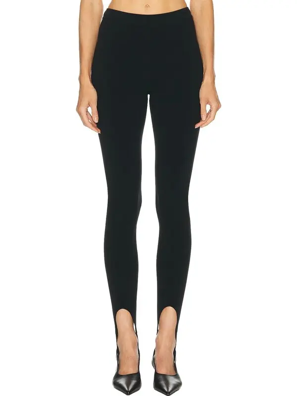EAVES Deelia Knit Stirrup Legging - Black