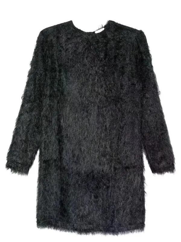 ALYSI Textured Long-sleeved Dress - Black